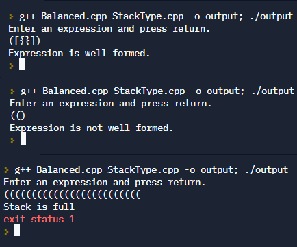 Stacks and Exception Handling